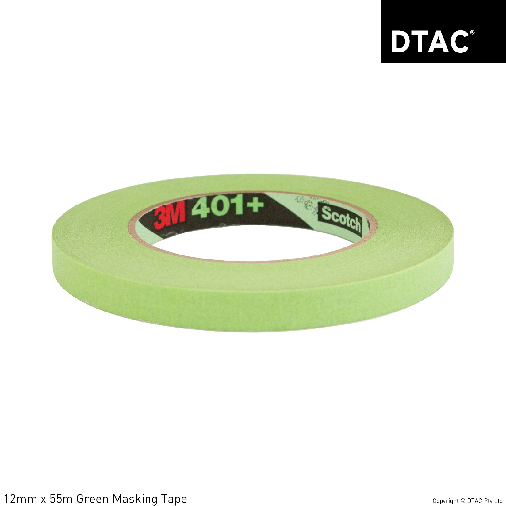DTAC - 3M - Green Masking Tape 12mm x 55m