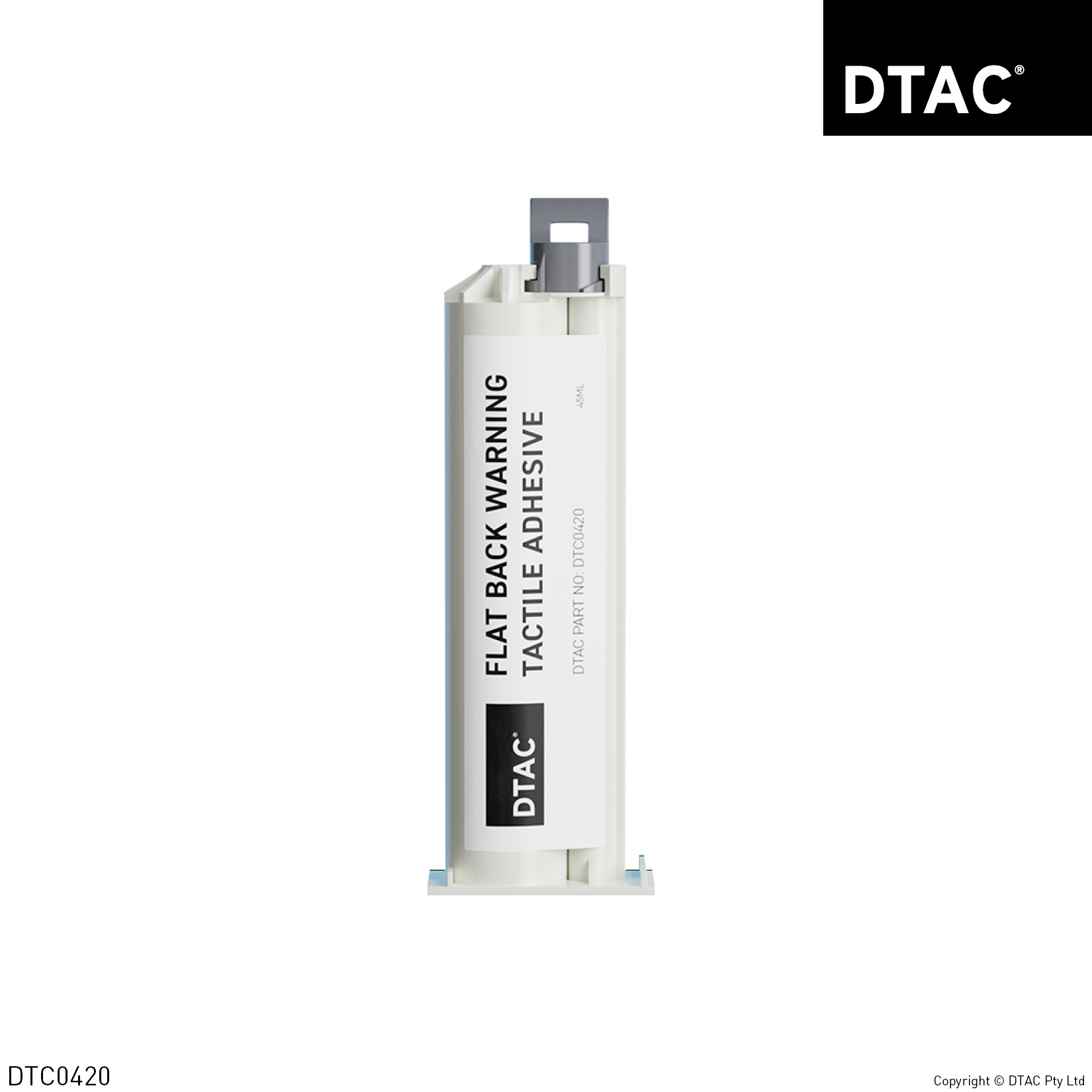 DTAC - DTAC Flat Back Warning Tactile Adhesive (45ml Cartridge)